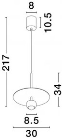 LED béžová moderní svítilna Edem