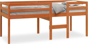 vidaXL Patrová postel 75x190 cm masivní borové dřevo [821621] Barva: Hnědá