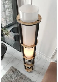 Stojací lampa s poličkami NOTO 1xE27/40W/230V béžová/černá