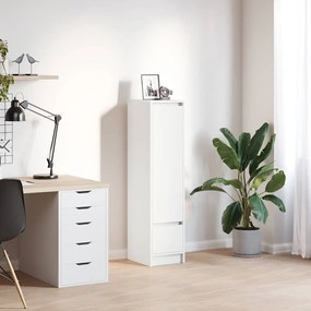 Highboard White 29,5x34x119,5 cm Dřevěná konstrukce