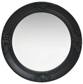 Nástěnné zrcadlo barokní styl 50 cm černé - Default Title