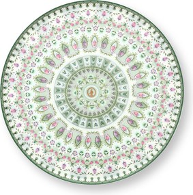 Pip Studio Lily &amp; Lotus dortový podnos Ø21cm, zelený (porcelánový servírovací podnos)