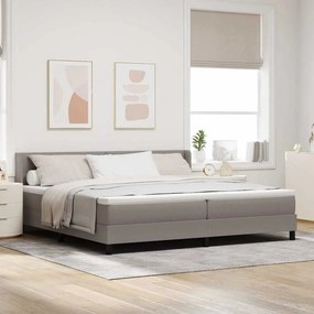 Postel s boxspringem s čelo Taupe 200 x 200 cm textil 3341129