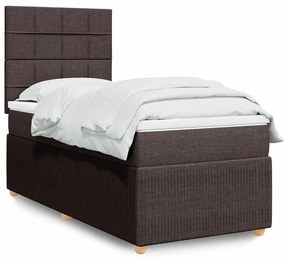 Box spring postel s matrací tmavě hnědá 80x200 cm textil 3291886