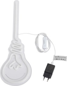 Neonová nástěnná lampa teplá bílá vč. LED - Žárovka