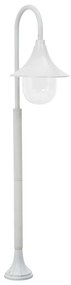 Zahradní sloupová lampa E27 120 cm hliník bílá - Default Title