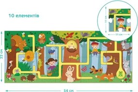 DODO Puzzle-labyrint Cesta lesem / 10 dílků / 54 x 22 cm