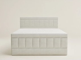 Béžová boxspring postel s úložným prostorem 160x200 cm Caya – Maison de Rêve