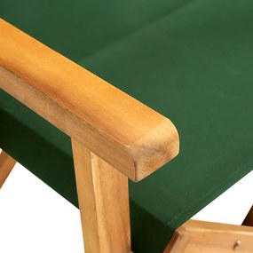 Režisérská židle masivní akáciové dřevo zelená - Default Title