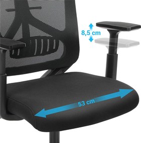 Kancelářská židle, ergonomická otočná židle s bederní oporou