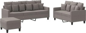 3dílná sedací souprava s poduškami taupe textil 3201679