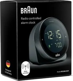 Braun BC24 černá / Digitální budík / LCD / DCF (Rádiem řízené) / 1x AA