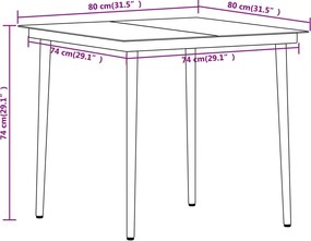 vidaXL 5dílný zahradní jídelní set černý [3099156]