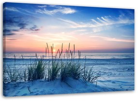 Obraz na plátně pláž tráva duny moře - 100x70 cm