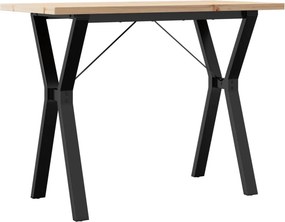 Jídelní stůl s Y rámem 100 x 50 x 75,5 cm borové dřevo a ocel 3282785