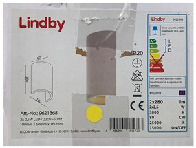 Lindby | Lindby - LED Nástěnné svítidlo JENKE 2xLED/2,5W/230V | LW1487