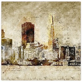 Obraz - Umělecky ztvárněné město (30x30 cm)