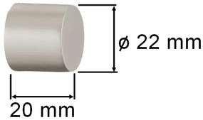 GARNÝŽE-HEBR Garnýž rýhovaná Válec chrom mat dvojitá 480 cm