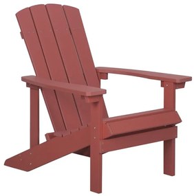 Zahradní židle v červené barvě ADIRONDACK Beliani