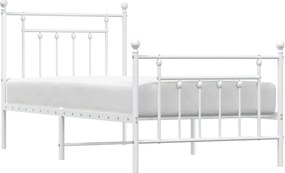 vidaXL Kovový rám postele s hlavovým a nožním čelem 80 x 200 cm [353595] Barva: Černá
