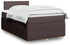Box spring postel s matrací tmavě hnědá 120x190 cm textil
