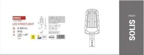 Emos lighting LED veřejné svítidlo SOLIS 70W, 8400 lm, neutrální bílá, IP65 1536020002