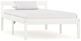 Rám postele bílý masivní borové dřevo 90 x 200 cm 283184