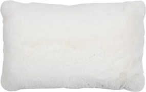 Bílý plyšový měkoučký polštář Soft Teddy White Off - 30*15*50cm