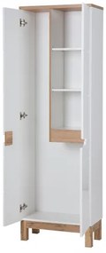 Koupelnová skříňka BALI bílá 900, vysoká na úklidové potřeby