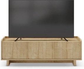TV stolek v dekoru dubu v přírodní barvě 140x45x40 cm Daira – Marckeric