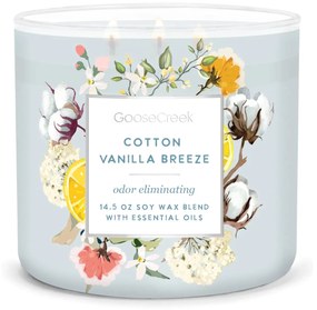 Goose Creek Candle svíčka Odor Eliminating Cotton Vanilla Breeze, 411 g