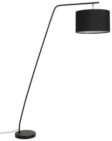 OnaDnes -20% White Label Černá kovová stojací lampa WLL MARTINE 224 cm