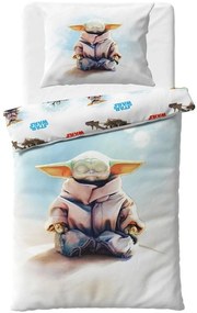 Oboustranné bavlněné ložní povlečení Star Wars - Hvězdné války - motiv Baby Yoda - 100% bavlna - 70 x 90 cm + 140 x 200 cm