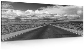 Obraz černobílá cesta v poušti Varianta: 120x60