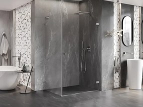 Mexen Lunar-B L pravý výklopný sprchový kout 95 x 80 cm, čiré sklo, chromová, 832L-095-080-01-00-P