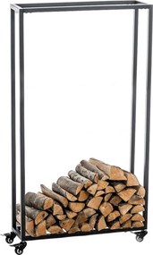 Stojan na palivové dřevo Hetta 25x60x150 cm – černá