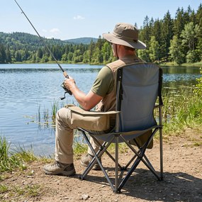 Costway Skládací kempingová židle, přenosná rybářská židle