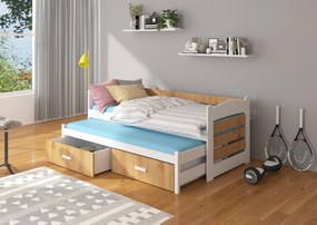 ADRK Furniture Postel dvojitá s matracemi TIARRO 180x80 CH-Tia-W+ART.-186+M-E358
