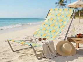Skládací plážové lehátko SAND LEMON, barevné