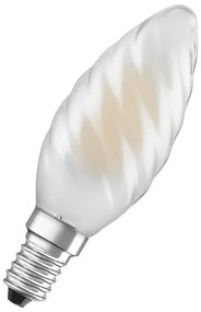 Vroubkovaná matná LED žárovka E14 3,4 W SUPERSTAR, studená bílá