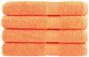 Premium ručníky SOLUND 4 ks oranžové 80 x 200 cm 600 g/m²