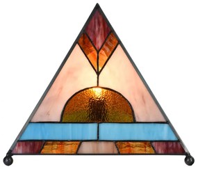 Stolní lampa Tiffany ve tvaru pyramidy – 26x26x30 cm