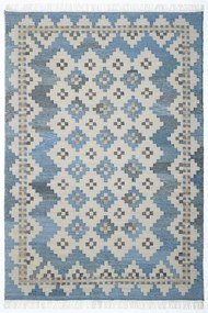 Diamond Carpets India, Ručně vázaný kusový koberec Casablanca DE 2255 Multi Colour, 80x150, modrá, chodba / předsíň