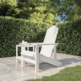 Zahradní křeslo Adirondack HDPE bílé 318637