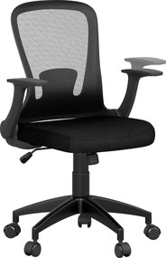 Costway Kancelářské křeslo ergonomické otočné křeslo se sklopnými područkami