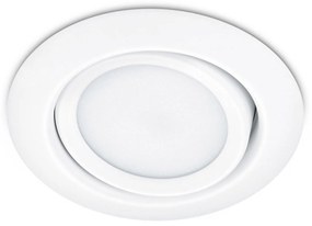 Kulatý vestavný LED downlight Rila v bílé barvě