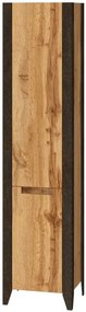 Lavedo Queen Wotan Oak 190 vysoká skříňka do koupelny