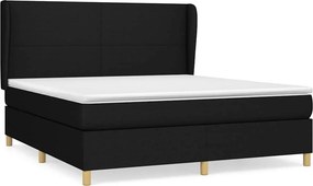 Box spring postel s matrací černá 160x200 cm textil 3128375