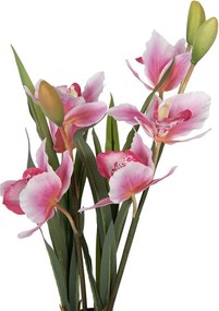 Půvabná umělá orchidej v květináči - 14*14*55 cm