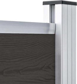 Plotový dílec WPC 180 x 146 cm černý 148984